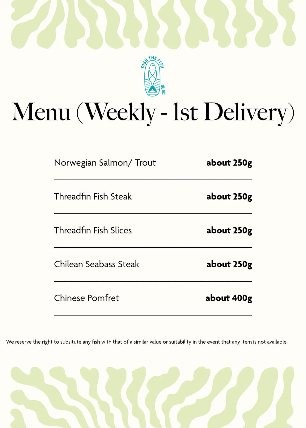 Nourishing Seafood Confinement Package – Dish The Fish