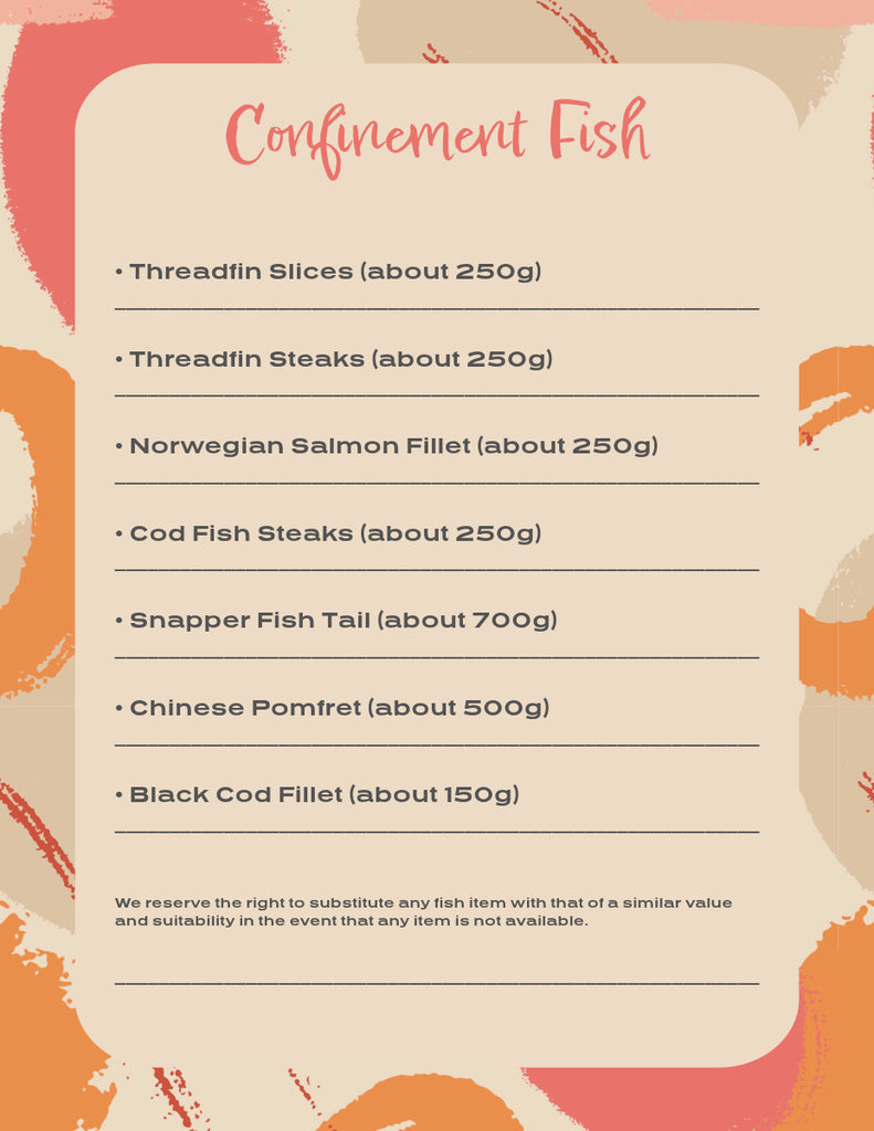 Nourishing Seafood Confinement Package – Dish The Fish